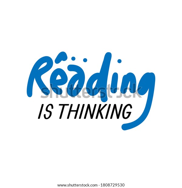 Reading Thinking Design About International Literacy Stock Vector ...