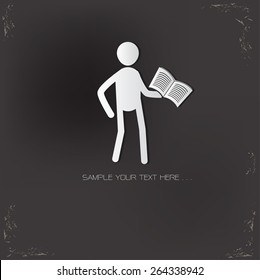Readinghuman Resource Design On Old Backgroundvector Stock Vector ...