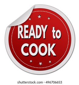 Ready Cook Sticker On White Background Stock Vector (Royalty Free ...