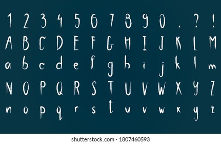 Ready Font Brush Handwritten Vector Alphabet Stock Vector (Royalty Free ...