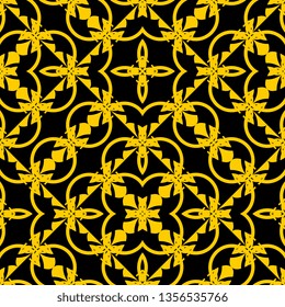 Golden Vector Geometric Seamless Pattern Tribal Stock Vector (Royalty ...
