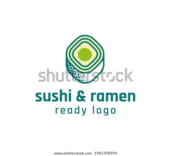 Ready Sushi Ramen Bar Logo Green Stock Vector (Royalty Free) 1985398994 ...
