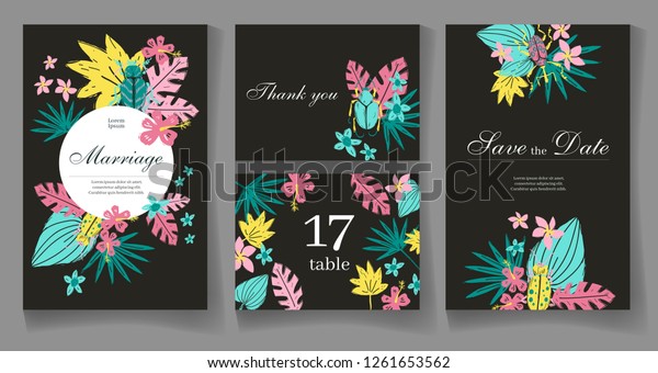 Ready Wedding Card Design Template Beautiful: เวกเตอร์สต็อก (ปลอดค่า ...
