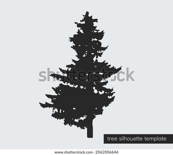 Readymade Tree Silhouette Template Eps10 Stock Vector (Royalty Free ...