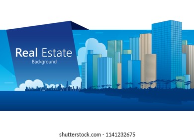 Real Estate Background Vector Illustration Stock Vector (Royalty Free ...