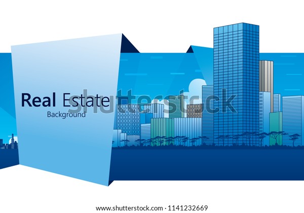 Real Estate Background Vector Illustration Stock Vector (Royalty Free ...