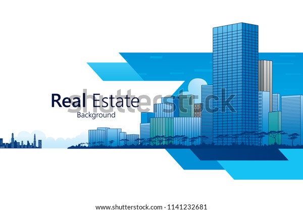 Real Estate Background Vector Illustration Stock Vector (Royalty Free ...