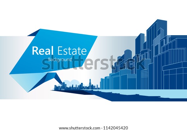 Real Estate Background Vector Illustration Stock Vector (Royalty Free ...