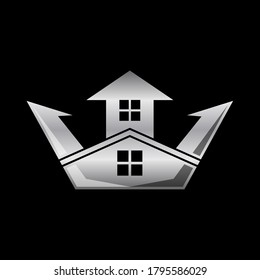 Real Estate King Logo Creative Concept Stock Vector (Royalty Free ...