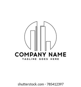 Real Estate Logo Flat Black Color Stock Vector (Royalty Free) 785412397