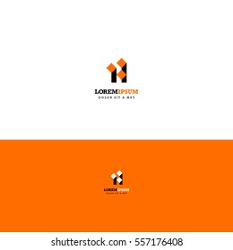 Real Estate Logo Orange Stock Vector (Royalty Free) 557176408 ...