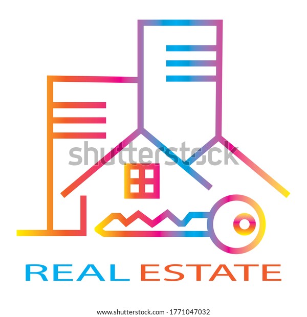 Real Estate Property Development Logo Colorful Stock Vector (Royalty ...