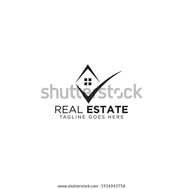 Real Estate Right Mark Logo Vector Stock Vector (Royalty Free ...