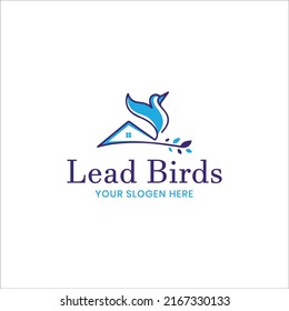 Real Estate Vector Logo Symbol Birds Stock Vector (Royalty Free ...