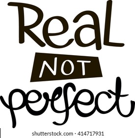Real Not Perfect Hand Drawn Calligraphy Stock Vector (Royalty Free ...