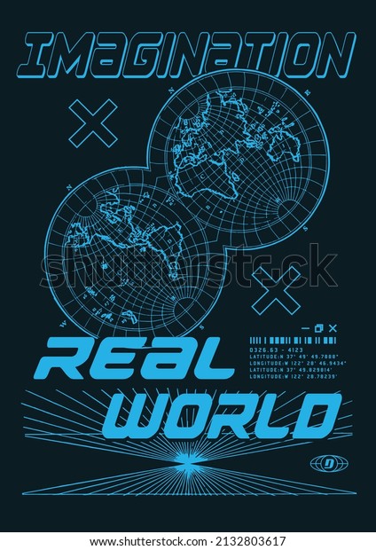 Real World Slogan Globes Vector Design Stock Vector (Royalty Free ...