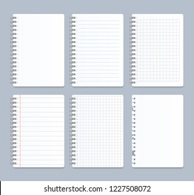 Realistic 3d Detailed Notebook Lined Spiral Stock Vector (Royalty Free ...
