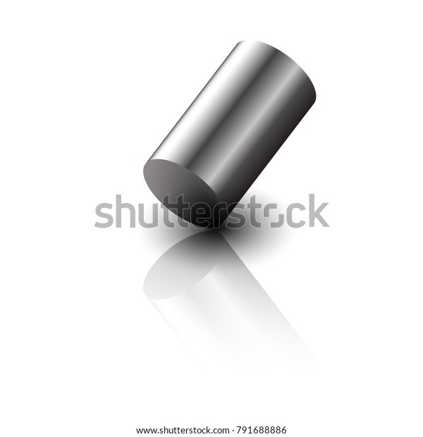 Realistic 3d Metal Cylinder Vector Illustration: стоковая векторная ...