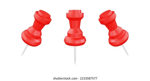 Realistic 3d Push Pin Vector Object Stock Vector (Royalty Free ...