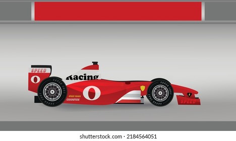 Realistic 3d Render Racing Car Illustration Stock Vector (Royalty Free ...