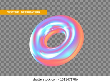 Realistic 3d Shape Torus Donut Objects Stock Vector (Royalty Free ...