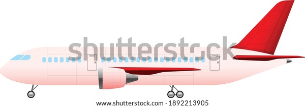 Realistic Airplane Vector Art Illustration Stock Vector (Royalty Free ...
