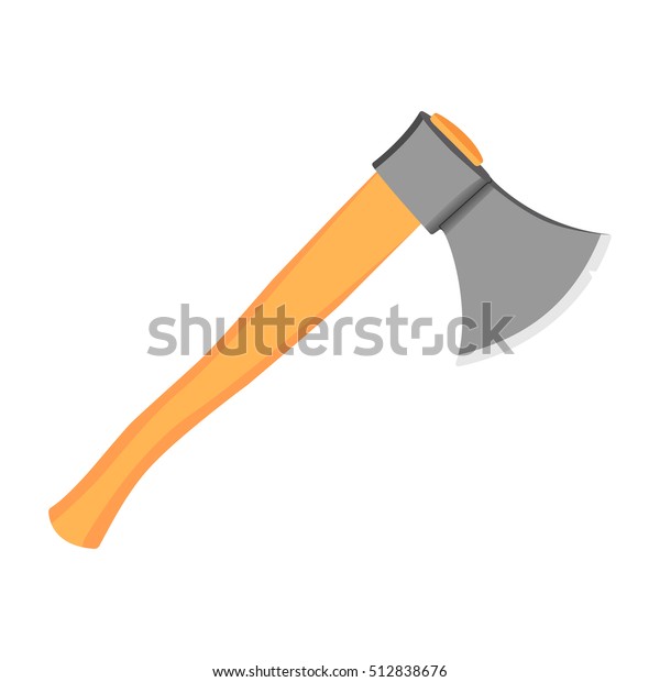 Realistic Axe Grey Metal Part Wooden Stock Vector (Royalty Free ...
