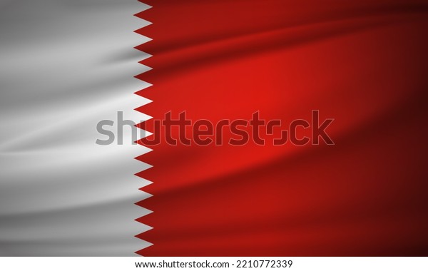 Realistic Bahrain Flag Design Background Vector Stock Vector (Royalty ...