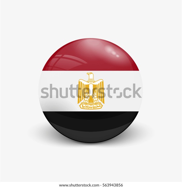 Realistic Ball Flag Egypt Sphere Reflection Stock Vector (Royalty Free ...