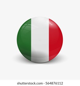 Realistic Ball Flag Italy Sphere Reflection: vector de stock (libre de ...