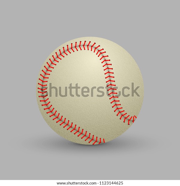 Realistic Baseball Ball Isolated On White Stock Vector (Royalty Free ...
