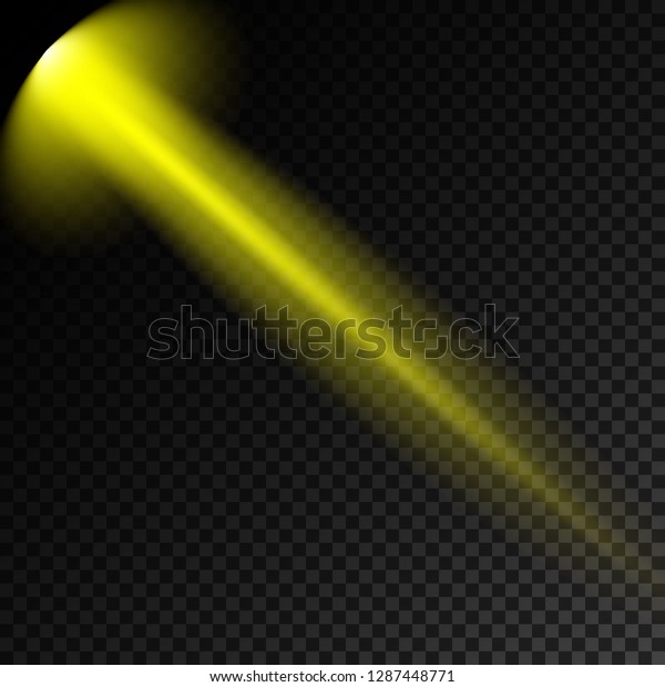Realistic Beam Light On Transparent Background Stock Vector (Royalty ...