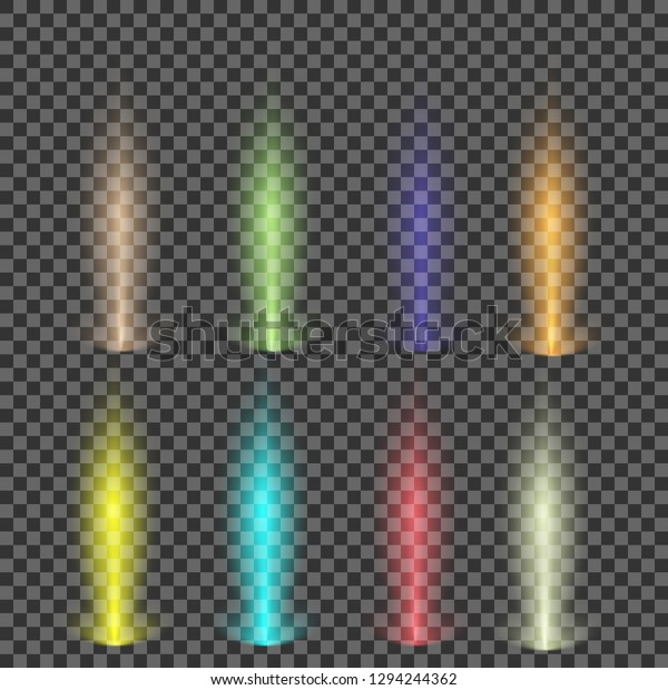 Realistic Beam Light On Transparent Background Stock Vector (Royalty ...