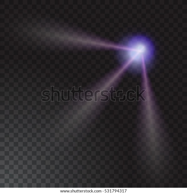 Realistic Beam Light On Transparent Background Stock Vector (Royalty ...