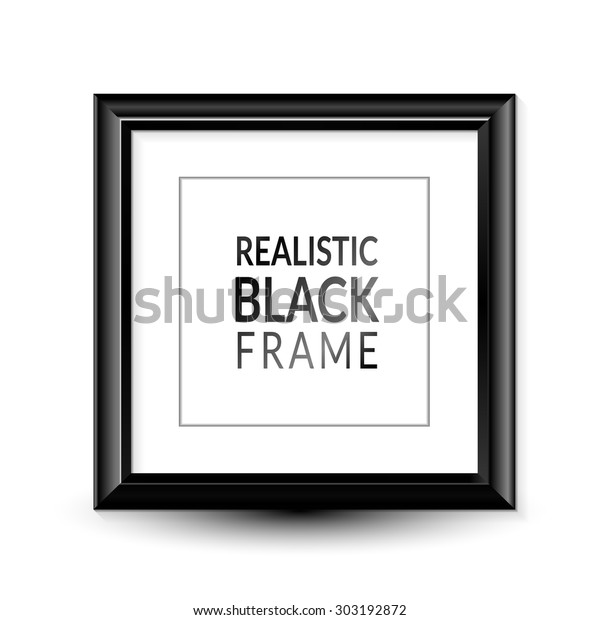 Realistic Black Frame Your Portfolio Stock Vector (Royalty Free) 303192872