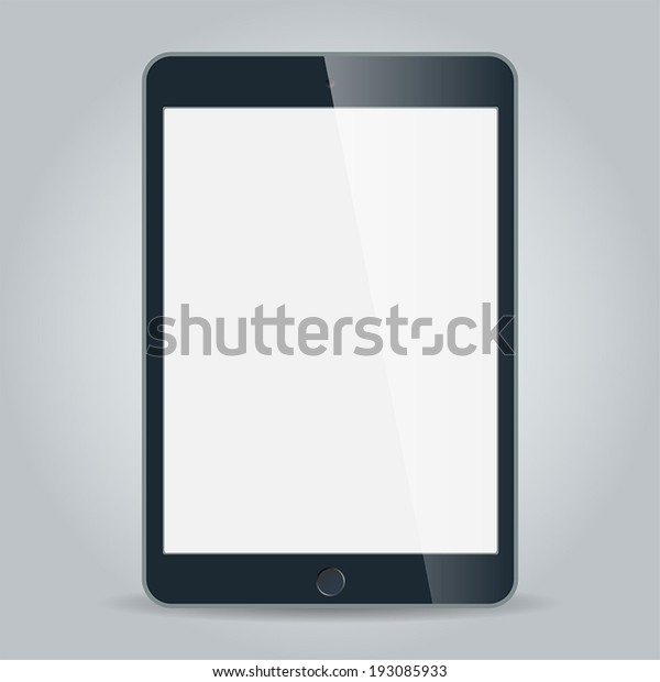 Realistic Black Tablet Blank Screen Similar Stock Vector (Royalty Free ...