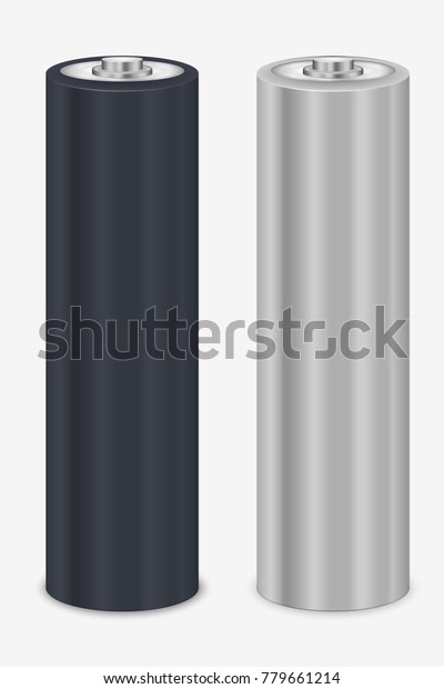 Realistic Blank Battery Vector Illustration Isolated Stock Vector ...