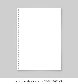 Realistic Blank Paper Sheet Shadow A4 Stock Vector (Royalty Free ...
