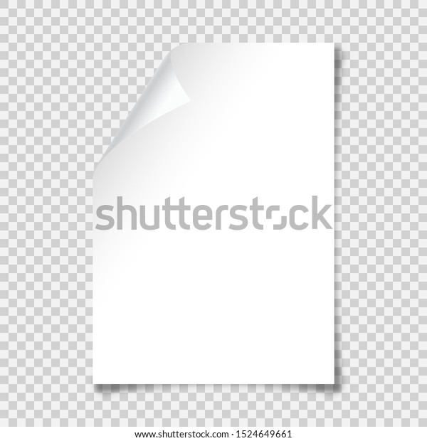 Realistic Blank Paper Sheet Shadow A4 Stock Vector (Royalty Free ...