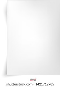Realistic Blank White A4 Sheet Template Stock Vector (Royalty Free ...