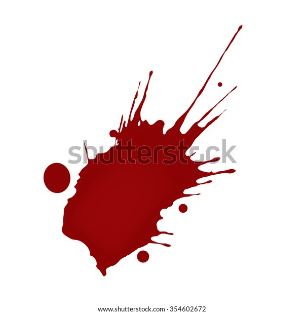 Realistic Blood Splatters Stock Vector (Royalty Free) 354602672 ...