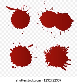 Realistic Blood Splatters Blood Drops Vector Stock Vector (Royalty Free ...
