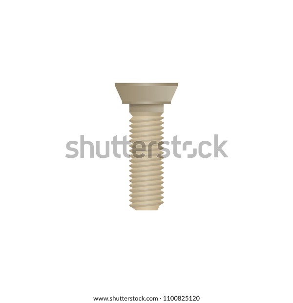 Realistic Bolt Isolated On White Background Stock Vector (Royalty Free ...
