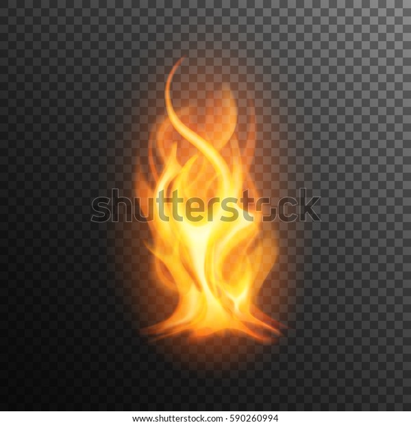 Realistic Burning Fire Flame Vector Effect Stock Vector (Royalty Free ...