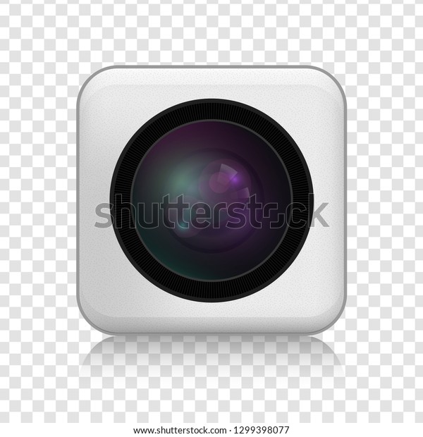 Realistic Camera Icon On Transparent Background Stock Vector (Royalty ...