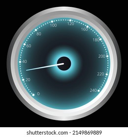 Realistic Car Dashboard Speedometer Speed Measure Stock Vector (Royalty ...