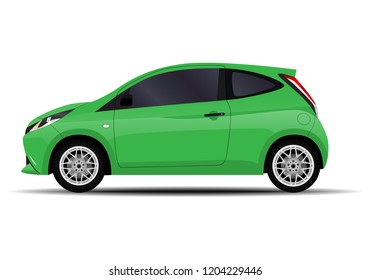 Car Side View Green Vector Family Stock Vector (Royalty Free ...