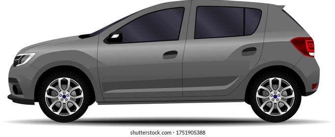 Realistic Car Hatchback Side View Stock Vector (Royalty Free) 1751905382
