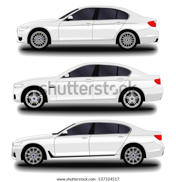Realistic Car Sedan Set Stock Vector (Royalty Free) 537324517 ...