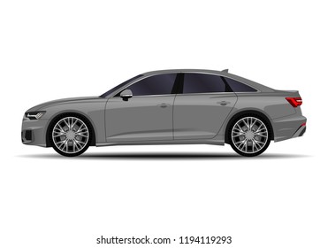 Realistic Car Sedan Side View Stock Vector (Royalty Free) 784831123